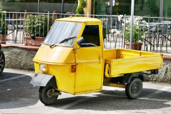 The Ape, A Three Wheeler Vehicle Common In Italy